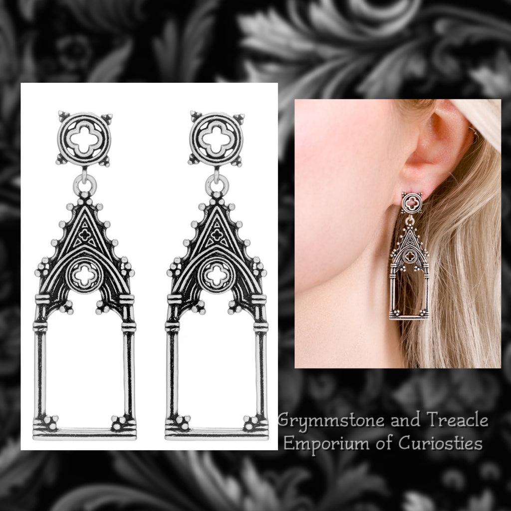 Gothic Arch Window Earrings – Grymmstone and Treacle Emporium