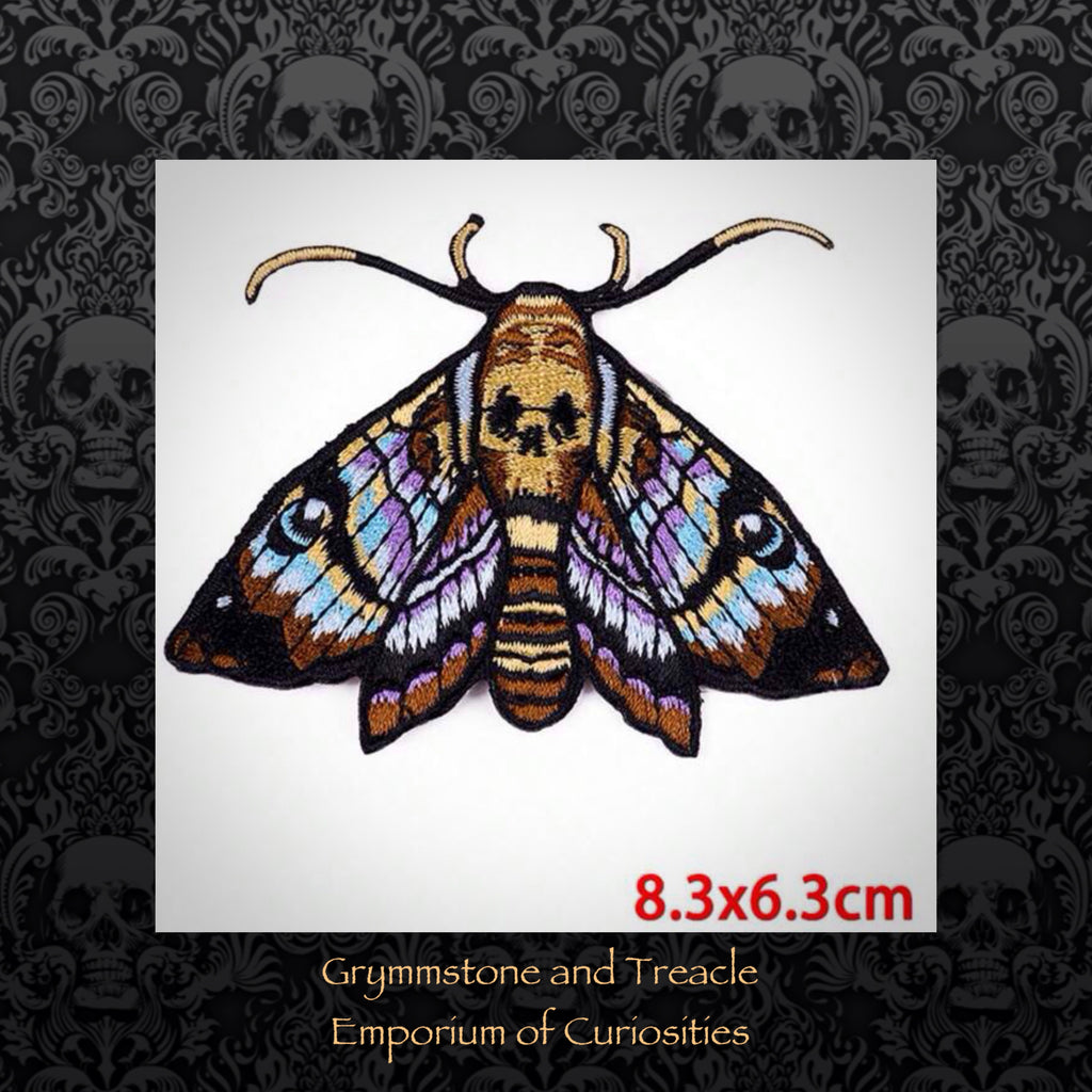 Embroidered Death Moth Patches – Grymmstone and Treacle Emporium