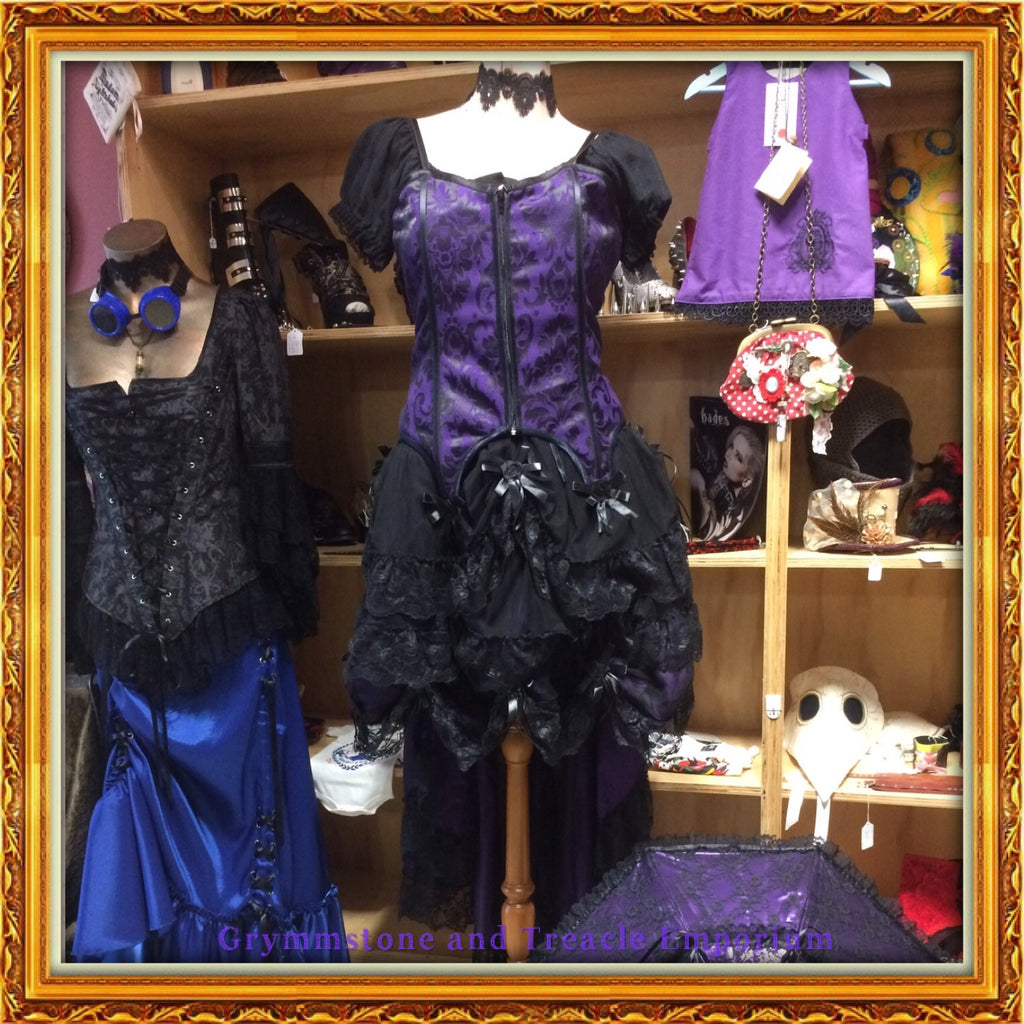 Brocade Basque with Ornamental Garter Detail – Grymmstone and Treacle ...